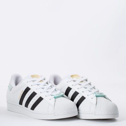 Tênis adidas Superstar Branco Feminino Preto e Masculino