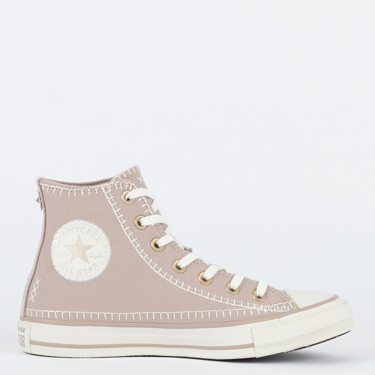 Tênis Converse Chuck Taylor All Star Hi Festival Stitch Sich Rosa Nude ...