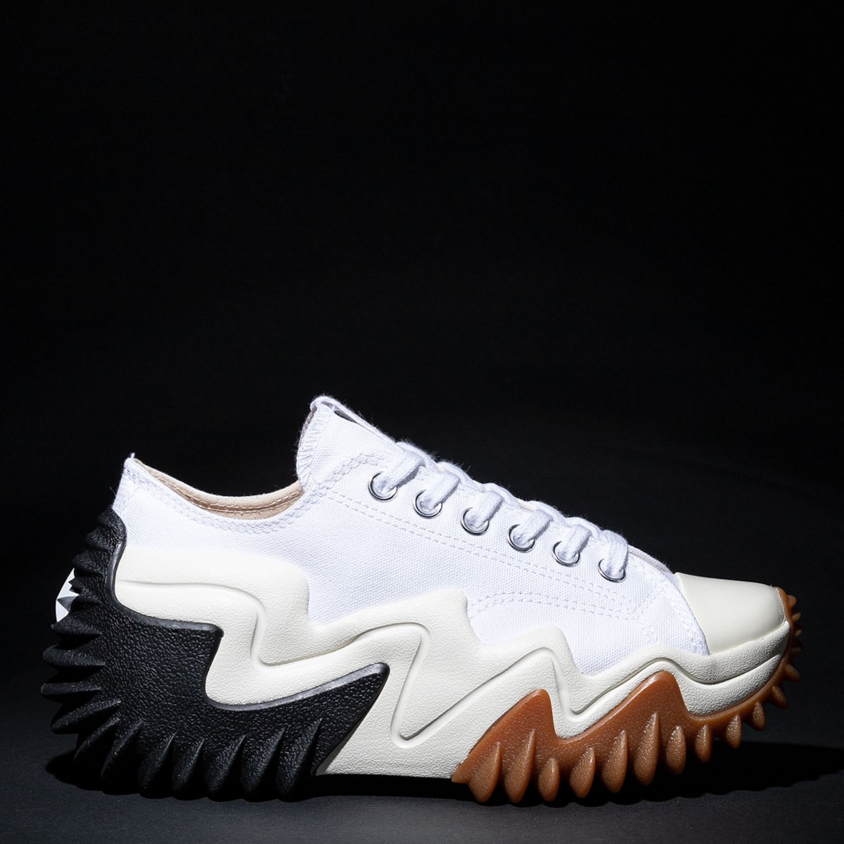 Tênis Converse Run Star Motion Ox Canvas Platform White Black Egret ...